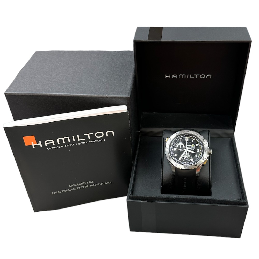Pre-owned Hamilton Khaki Worldtimer Chronograph Watch - Own4Less